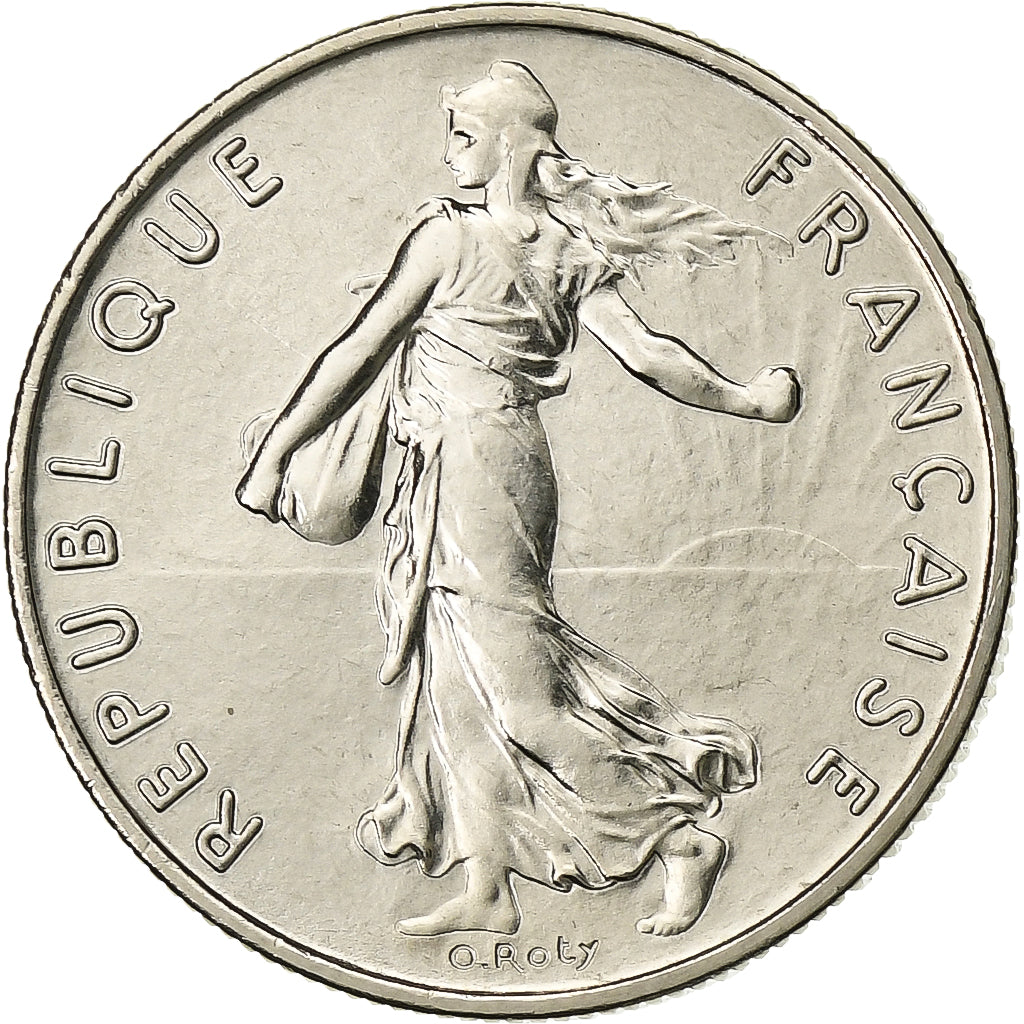 France 1/2 Franc Semeuse 1977 Paris série FDC Nickel MS(65-70) – Numiscorner.com