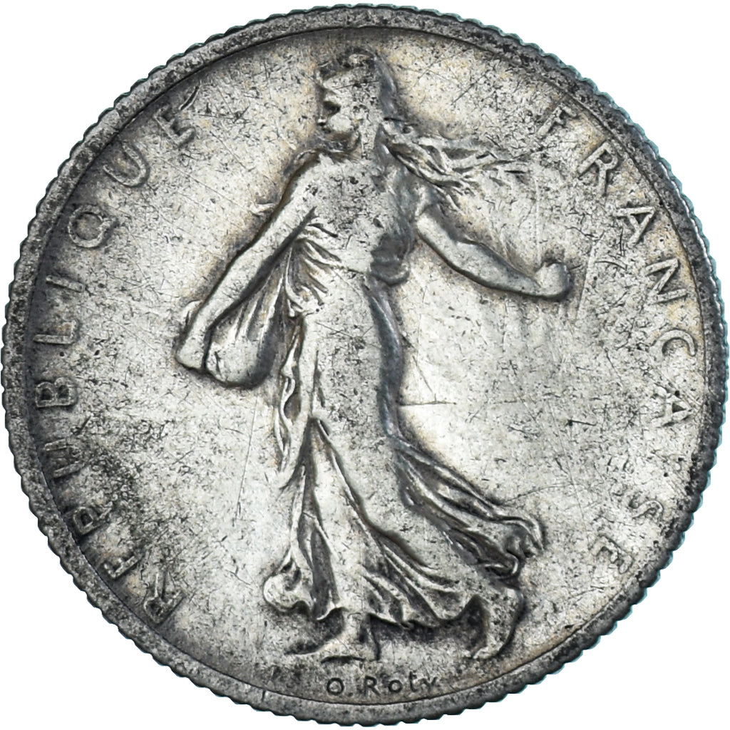 Coin France Semeuse Franc 1908 Paris VF(20-25) Silver KM:844.1 – Numiscorner.com