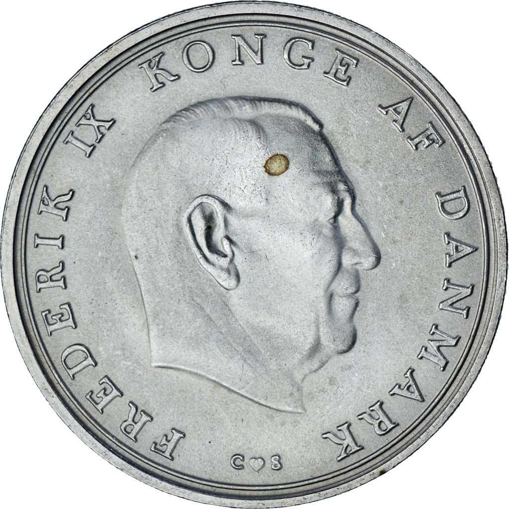 Coin Denmark Frederik IX 10 Kroner 1968 Copenhagen AU(55-58) Silver – Numiscorner.com