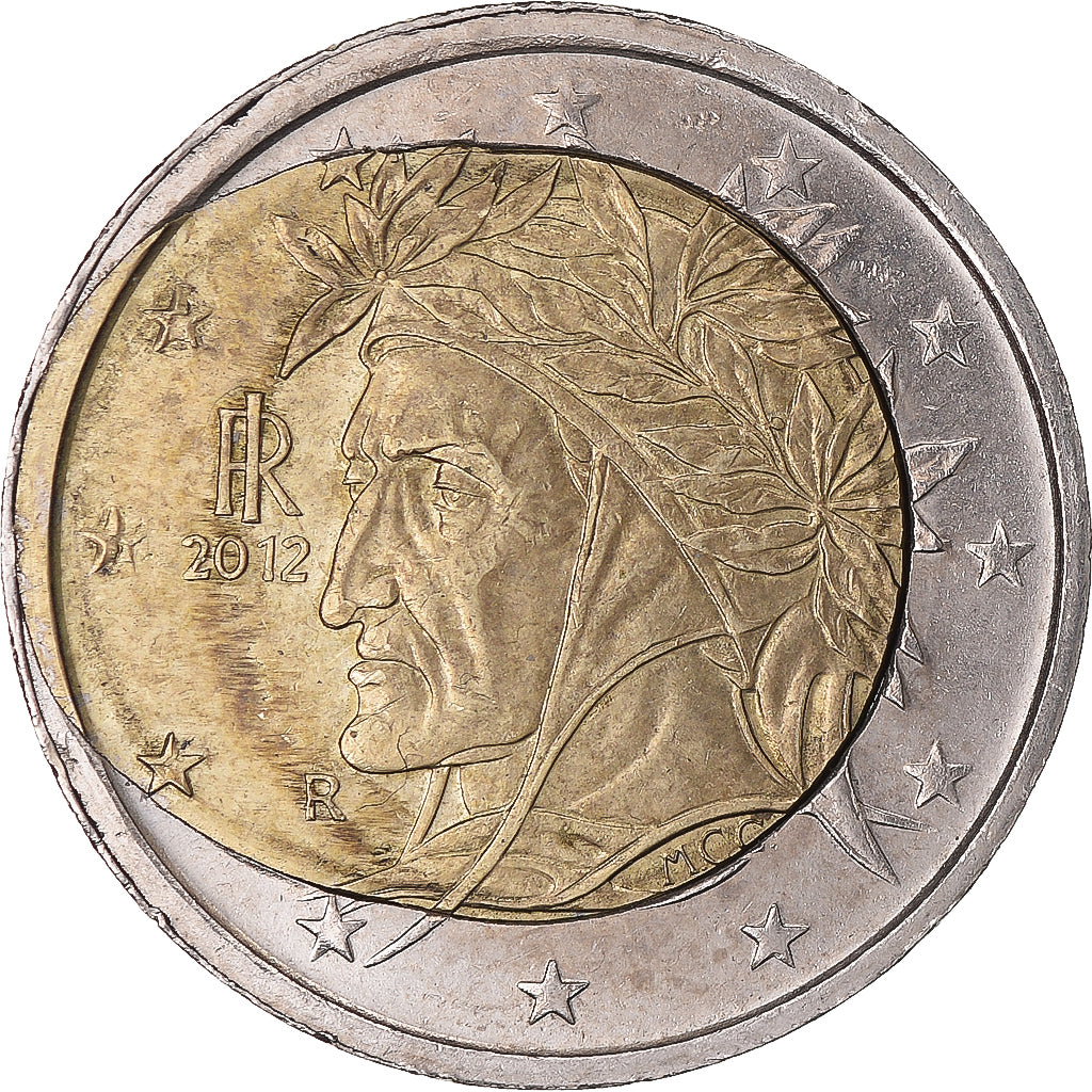 Italie 2 Euro 2012 Rome error misaligned core SUP+ Bimétallique KM:251 – Numiscorner.com