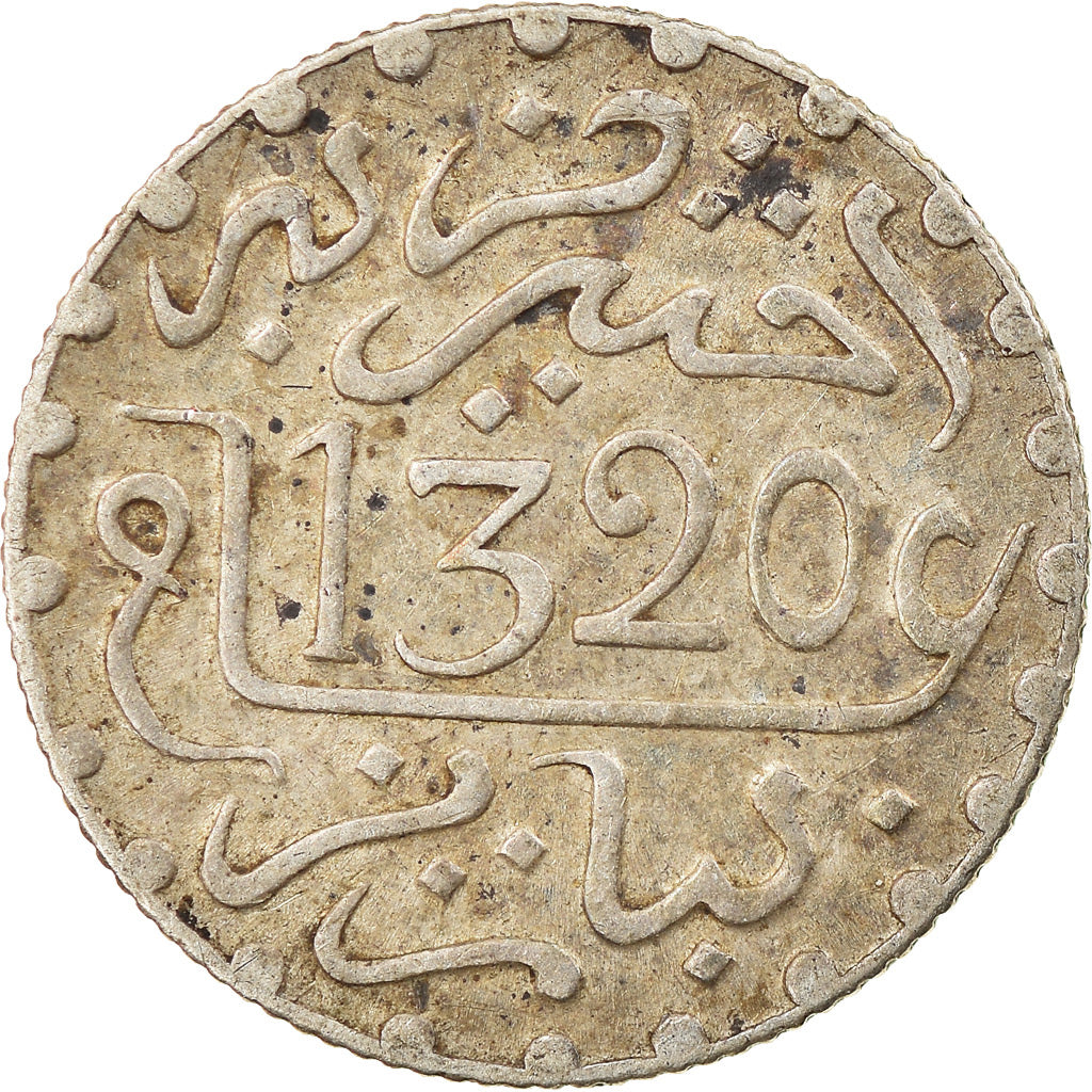Coin Morocco 'Abd al-Aziz 1/20 Rial 1/2 Dirham 1902/AH1320 Paris – Numiscorner.com