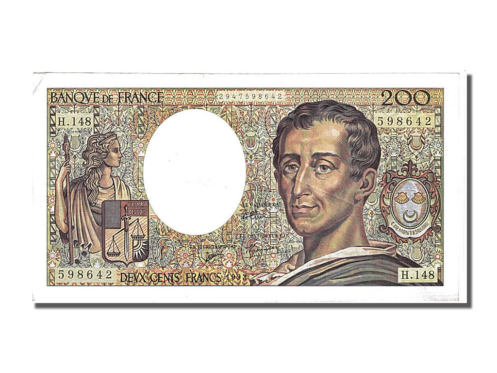 Billet France 200 Francs 200 F 1981-1994 ''Montesquieu'' 1992 SUP ...