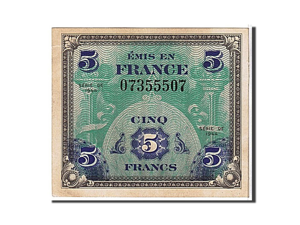 Billet France 5 Francs 1944 Flag/France 1944 SUP KM:115a – Numiscorner.com