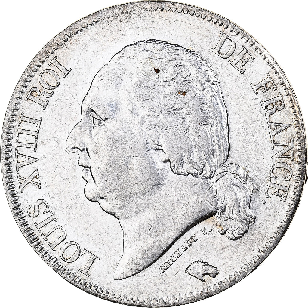 France Louis XVIII 5 Francs 1822 Paris Argent TTB Gadoury:614 KM:711.1 ...