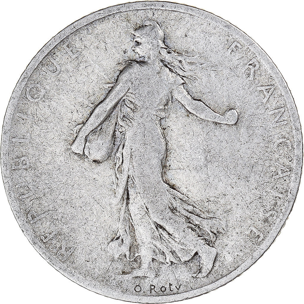 Coin France Semeuse Franc 1901 Paris F(12-15) Silver KM:844.1 ...