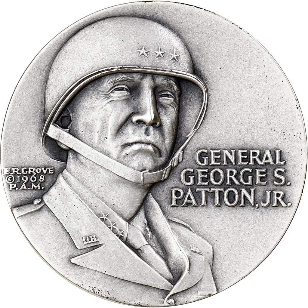 United States of America Medaille Patton Invasion of Sicily 1968 Silber ...