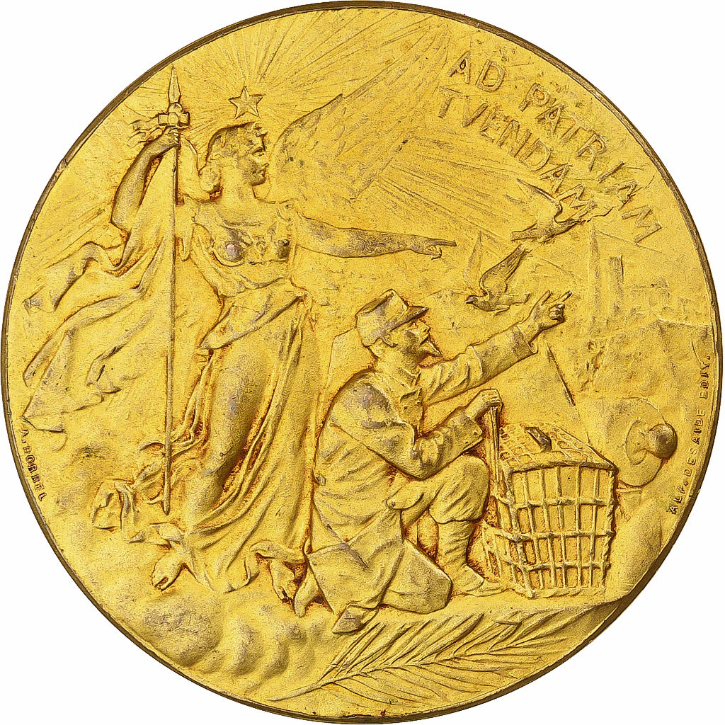 France Médaille Ministère de la Guerre Communications aériennes Gilt ...