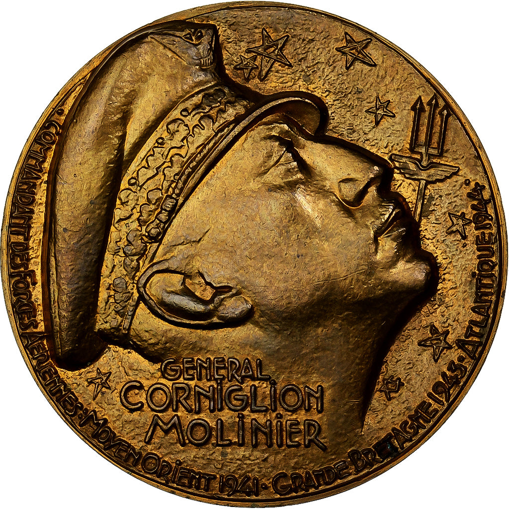 France Medal Général Corniglion Molinier Forces Aériennes Bronze ...