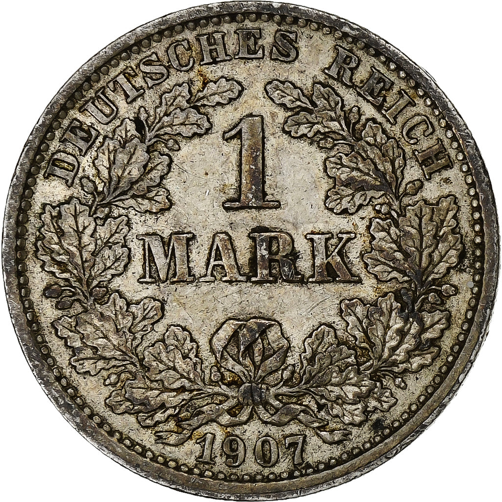 DUITSLAND - KEIZERRIJK Wilhelm II Mark 1907 Munich Zilver ZF KM:14 ...