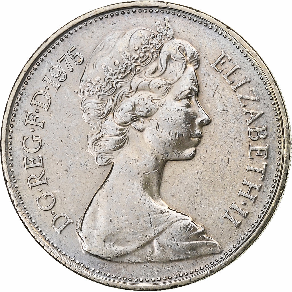 Great Britain Elizabeth II 10 New Pence 1975 Copper-nickel EF(40-45 ...