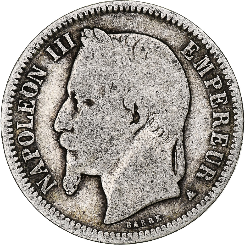 Coin France Napoleon III Franc 1868 Paris F(12-15) Silver KM:806.1 ...