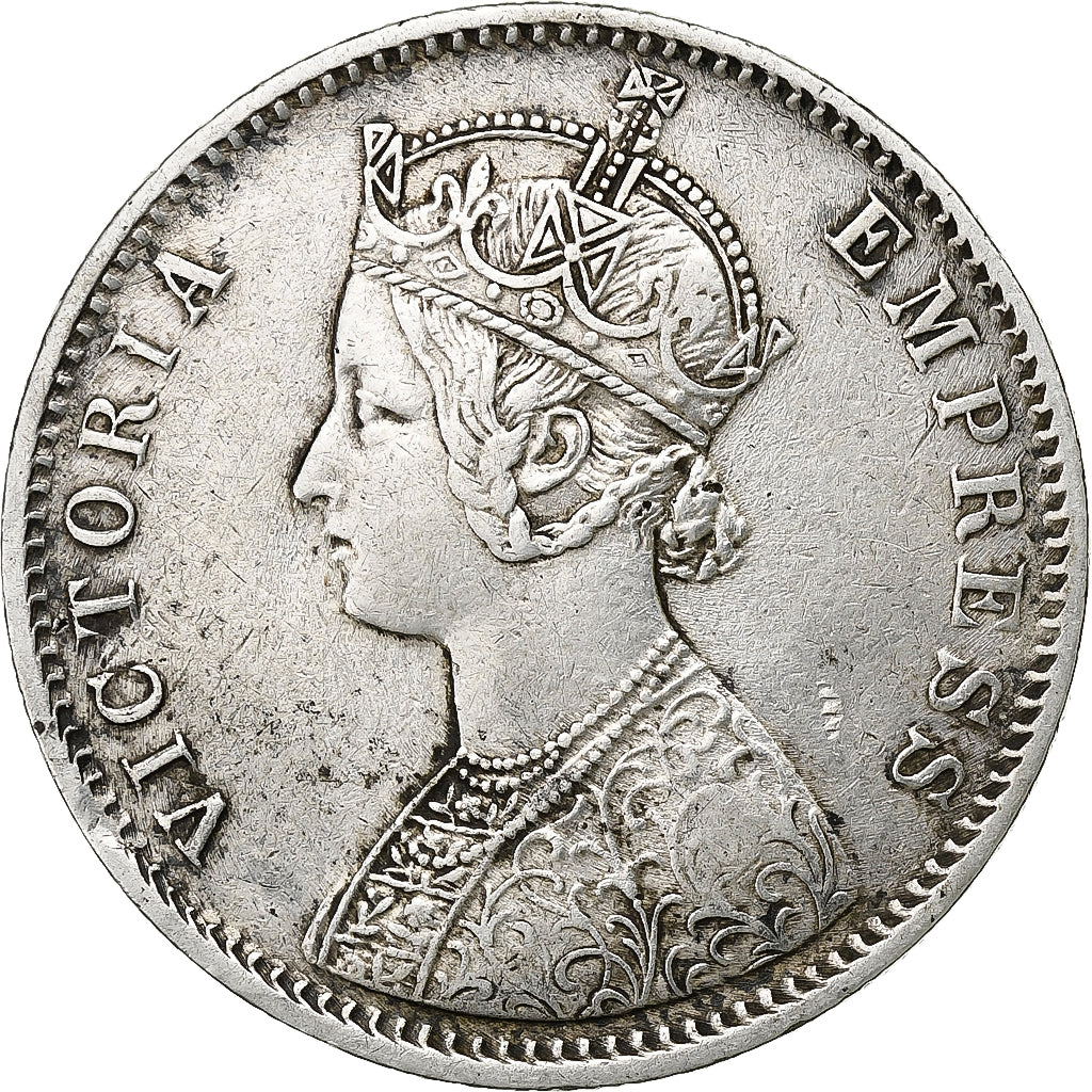 INDIA-BRITISH Victoria Rupee 1889 Bombay Silver EF(40-45) KM:492 ...