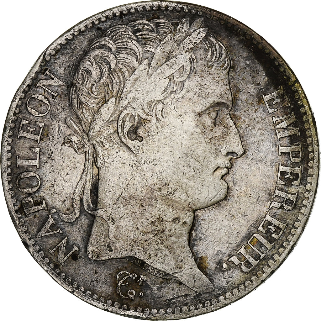 Francja 5 Francs Napoléon I 1810 Paris Srebro VF(20-25) Gadoury:584 Le ...