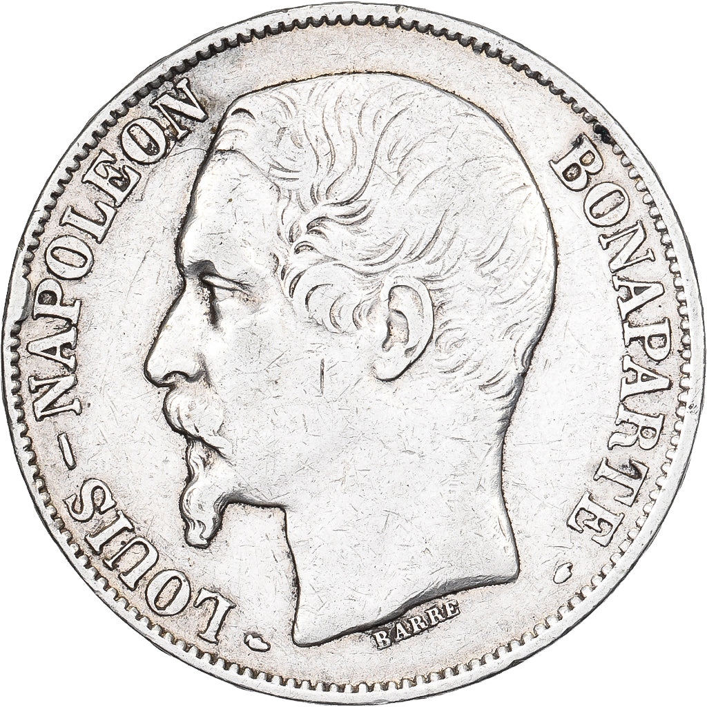 France 5 Francs Louis Napoléon Bonaparte 1852 Paris Argent TB ...