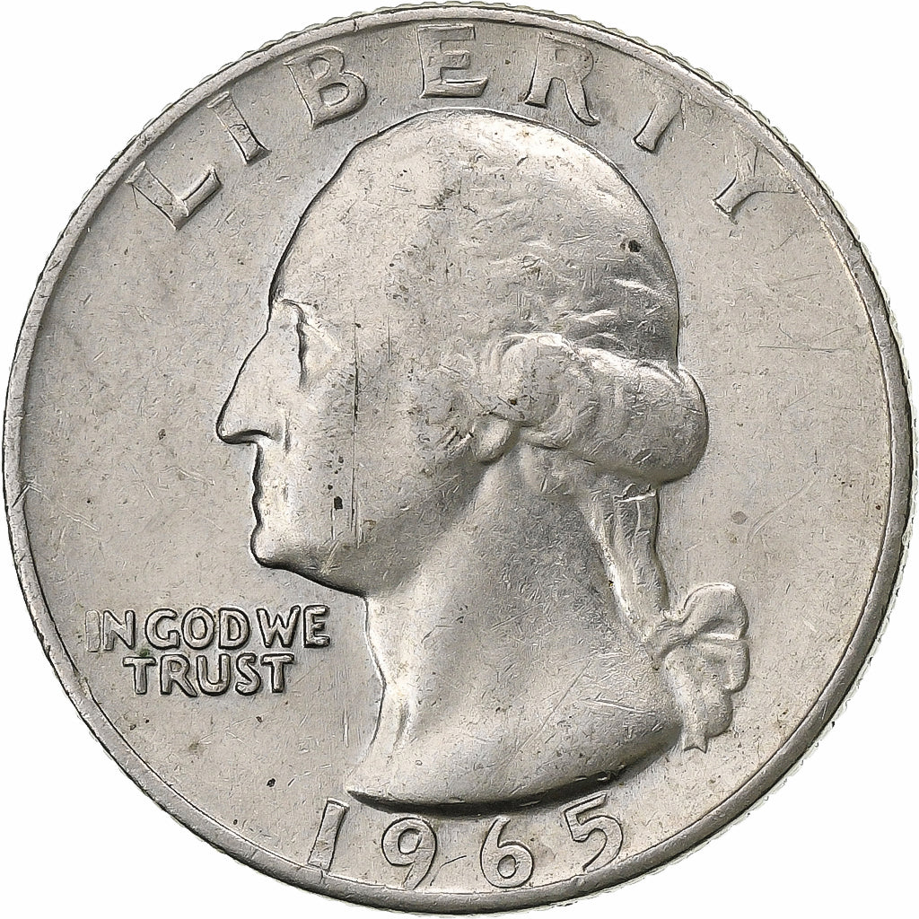United States Quarter 1965 Philadelphia Copper-Nickel Clad Copper EF(40 ...