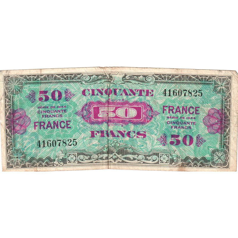 France 2 Francs Flag/France 1944 1944 AU(55-58) Fayette:VF16.1 KM:114a ...