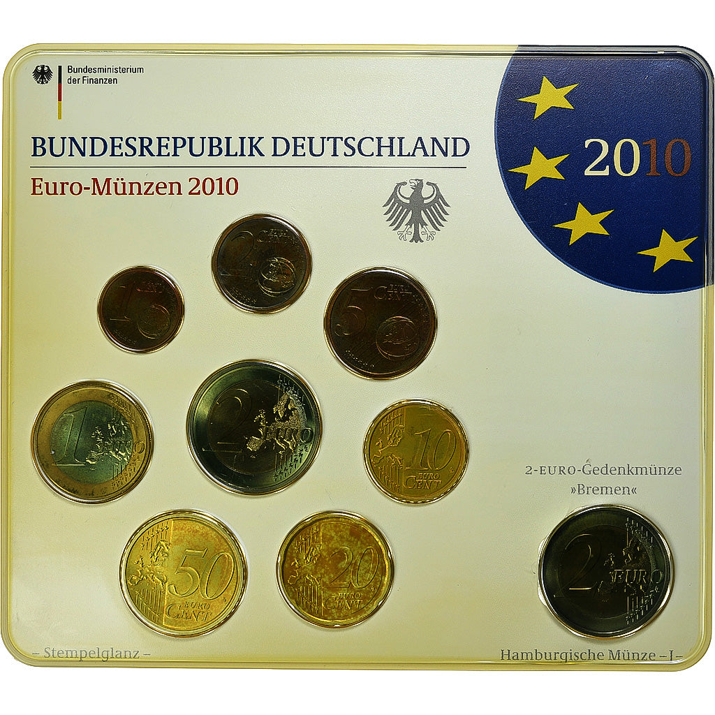 GERMANY - FEDERAL REPUBLIC Set 1 ct. - 2 Euro + 2€ Bremer Roland Coin ...