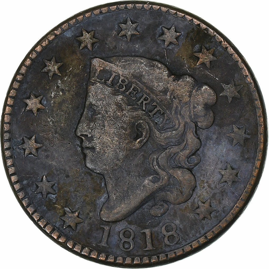 United States 1 Cent Coronet Head 1818 Philadelphia Copper VF(30-35 ...