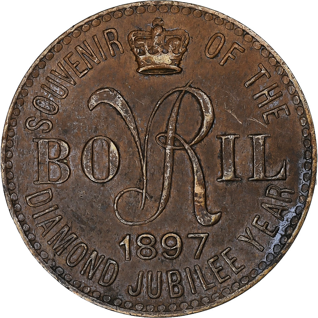 United Kingdom Token Bovril Queen Victorias Diamond jubilee 1897 Copper ...