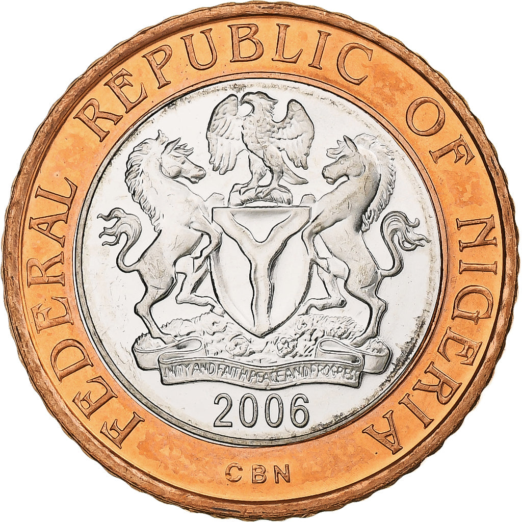 Nigeria 2 Naira 2006 Bimetálico SC+ KM:19 – Numiscorner.com