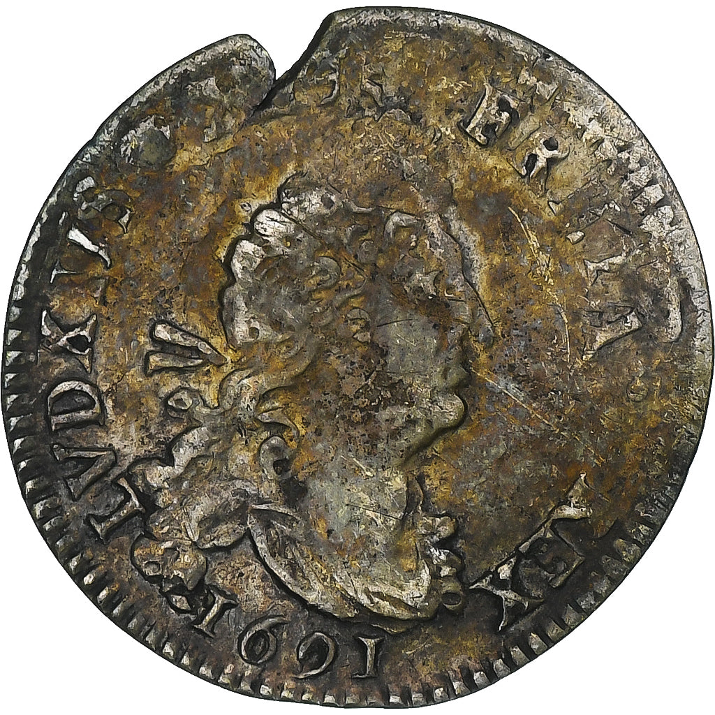 France Louis XIV 4 Sols aux 2 L 1691 Rouen réformé Silver VF(30-35 ...