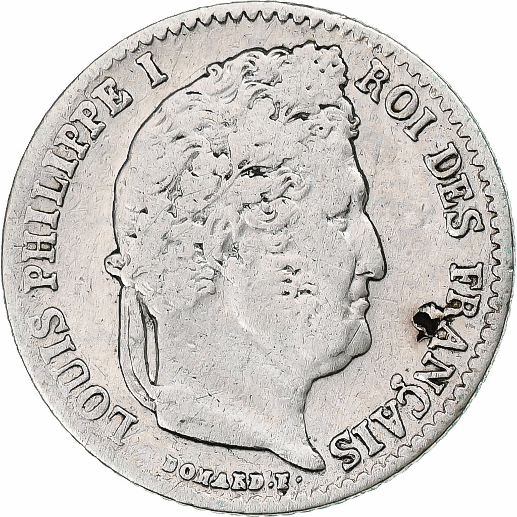 France Louis-Philippe I 1/4 Franc 1842 Paris Silver VF(30-35) Gadoury ...