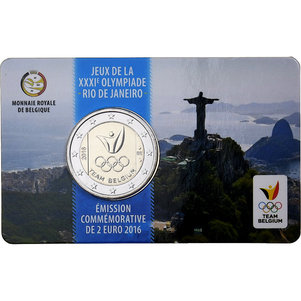 Belgium 2 Euro Summer Olympics Rio de Janeiro Coin card 2016 Brussels ...