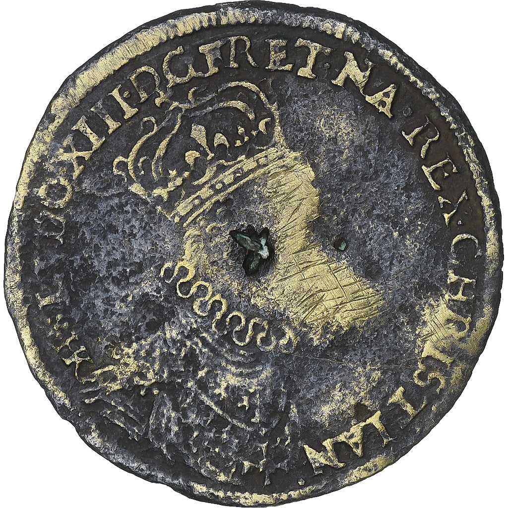 France Token Louis XIII Countermarked wit lis F(12-15) Brass ...