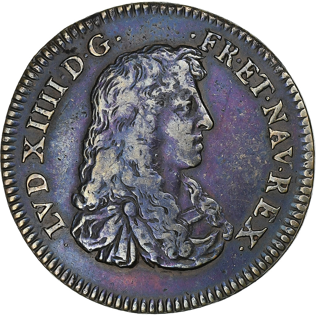 France Token Louis XIV Nec Pluribus Impar 1664 Copper VF(30-35 ...