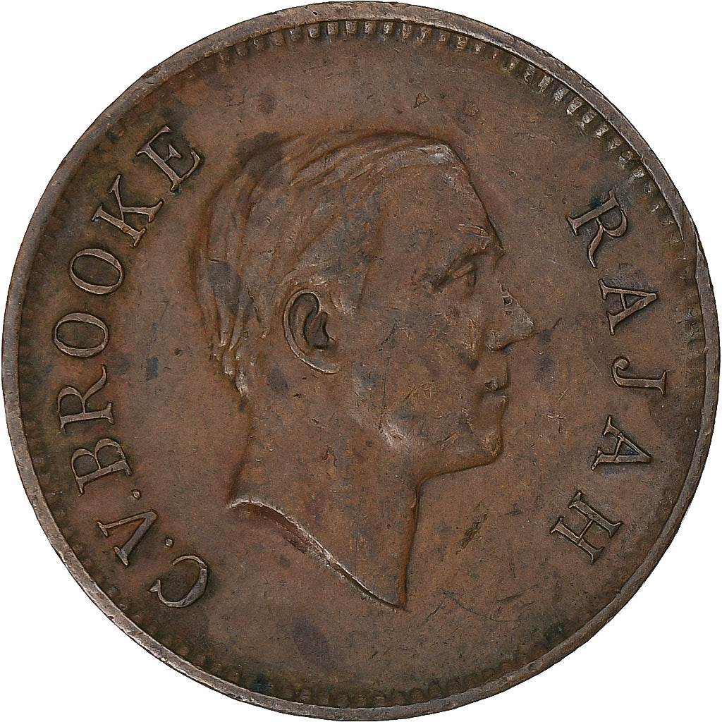 Sarawak George V Cent Brooke Rajah 1937 Heaton Copper AU(50-53) KM:18 ...