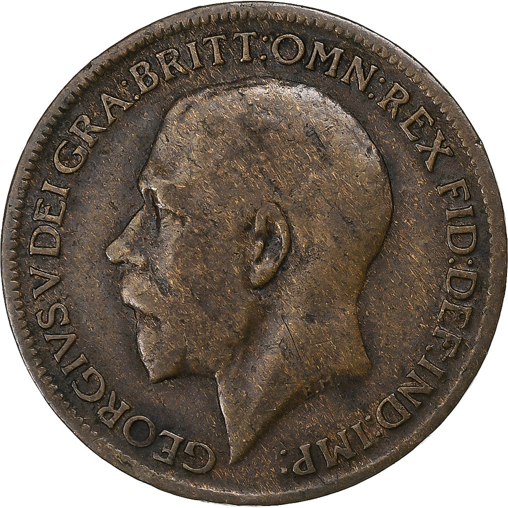 Zjednoczone Królestwo Wielkiej Brytanii George V Farthing 1917 London ...