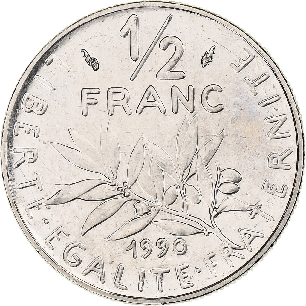 France 1/2 Franc Semeuse 1990 Monnaie de Paris série FDC Nickel MS(63) – Numiscorner.com