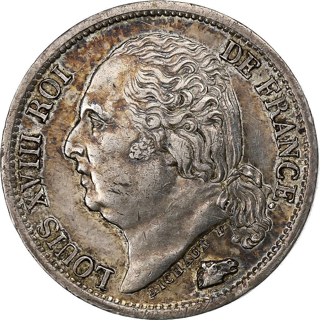 France 1/2 Franc 1820 Paris Silver AU(50-53) Gadoury:401 KM:708.1 ...
