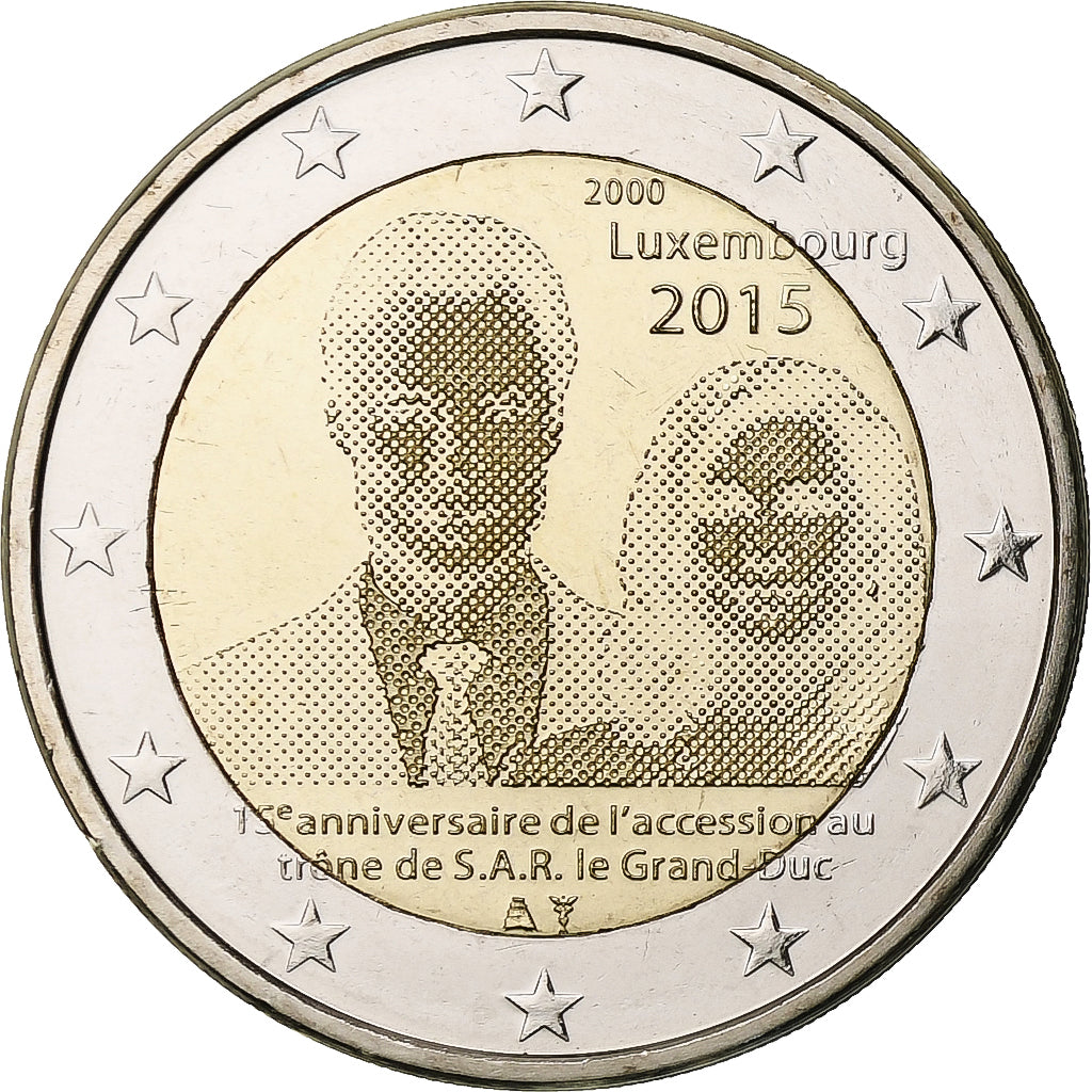 Luxemburg Henri I 2 Euro 15th Anniversary - Accession to the Luxembourg ...