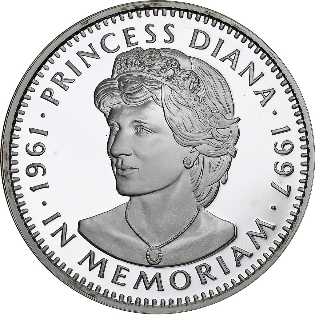 Liberia 20 Dollars Princess Diana - In Memoriam 1997 Proof Srebro ...