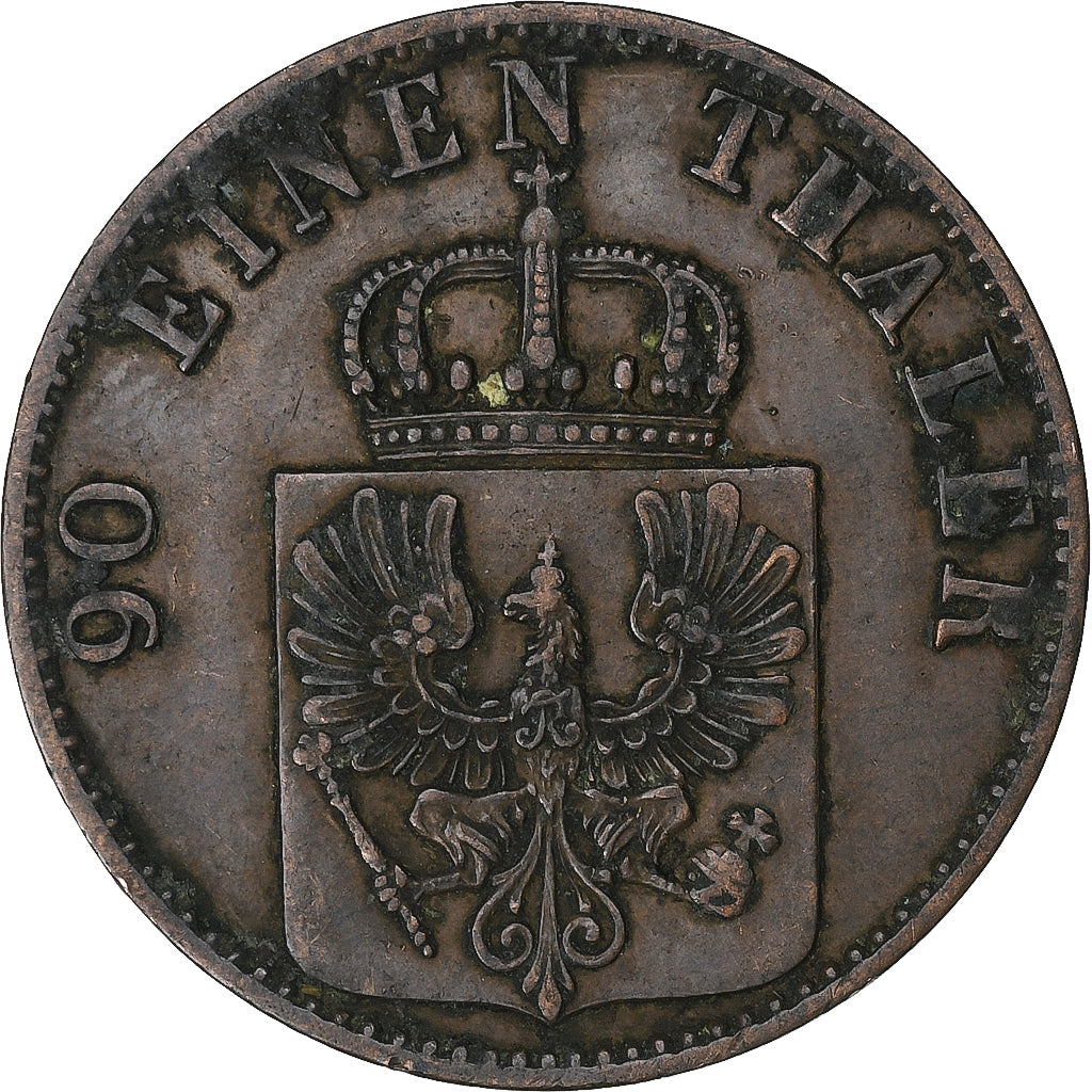 Estados alemanes PRUSSIA Wilhelm I 4 Pfenninge 1867 Berlin Cobre MBC ...
