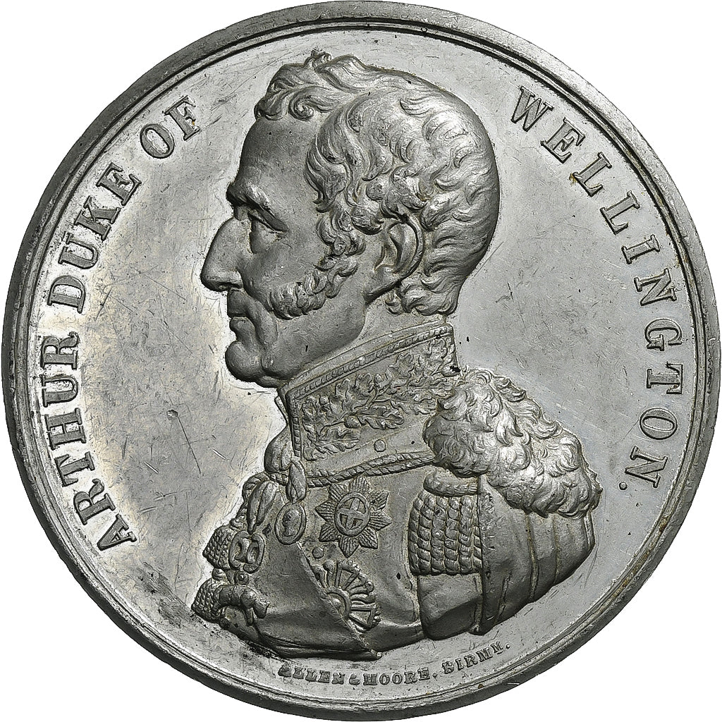 Groot Bretagne Medaille Duke of Wellington 1852 Blik Allen and Moore PR ...