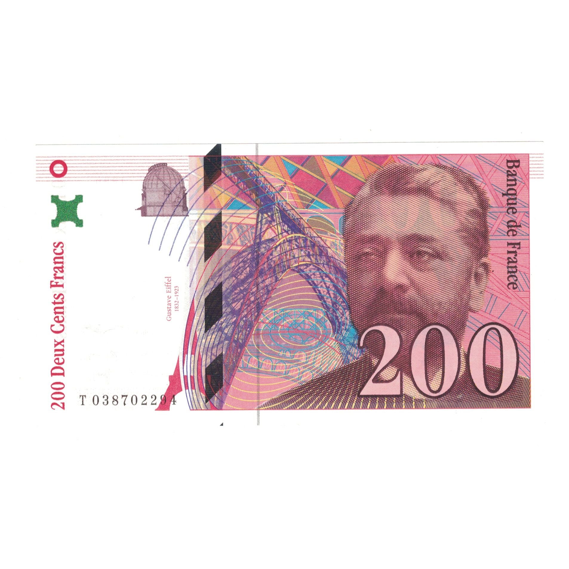 France 200 Francs Eiffel 1996 T038702294 UNC(65-70) Fayette:75.3a KM ...