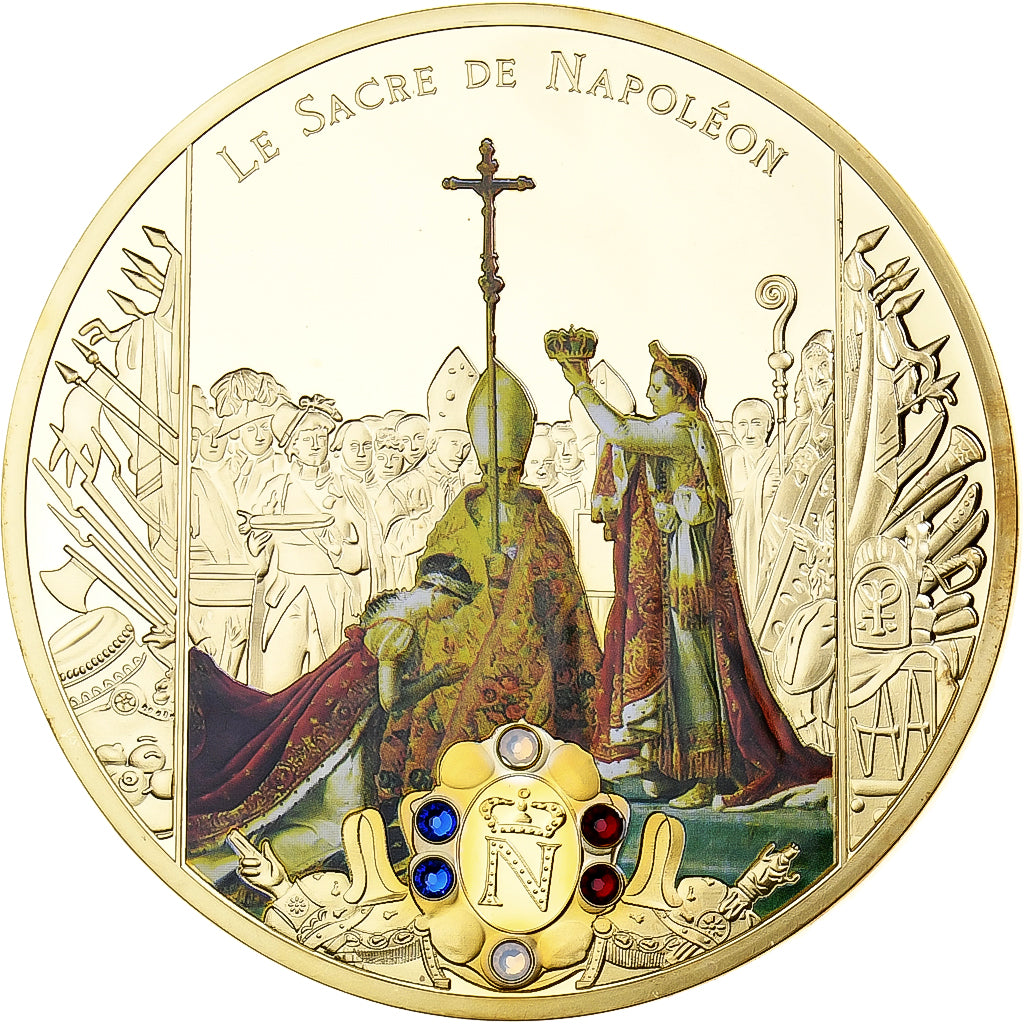 France Médaille Le sacre de Napoléon Ier par Pie VII History FDC Copper ...