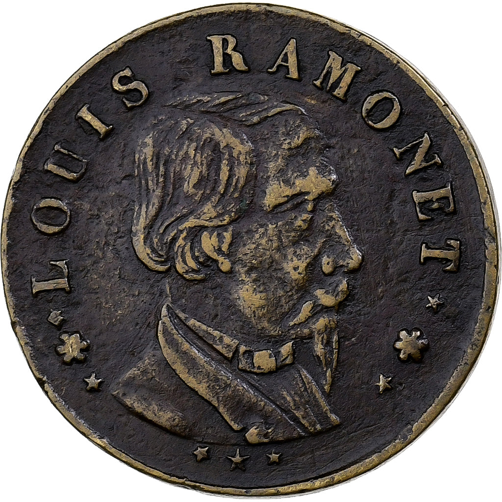Francia zeton Louis Ramonet Chainiste Breveté Paris Latón BC+ ...