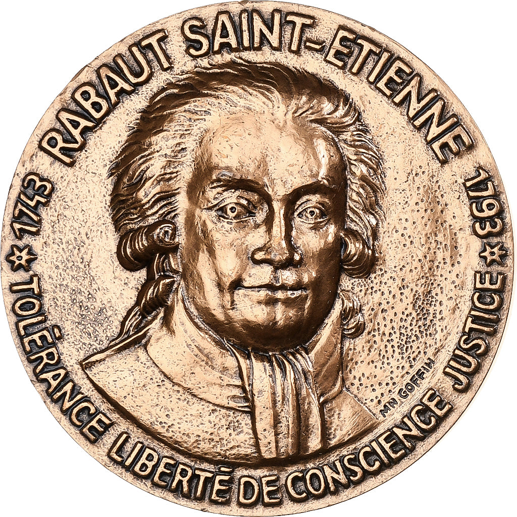 France Médaille Jean-Paul Rabaut Saint-Étienne 1985 Bronze SPL Coeffin ...