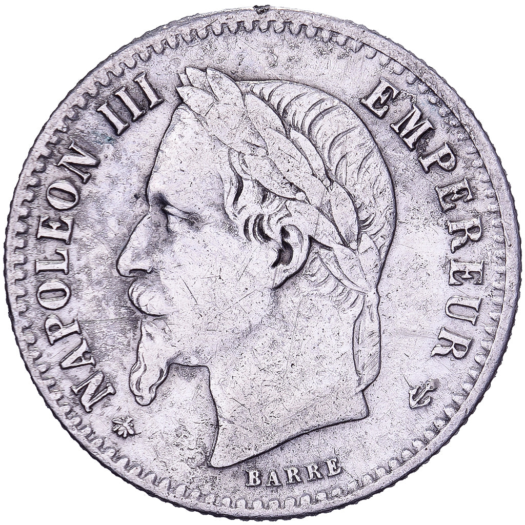 France Napoleon III 50 Centimes 1864 Paris Silver EF(40-45) Gadoury:417 ...
