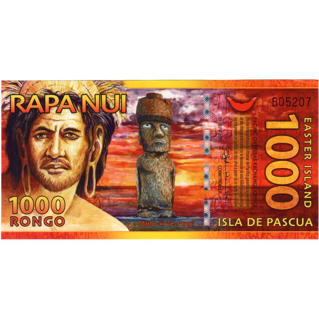 Cile Tourist Banknote 1000 RONGO ISLA DE PASCUA FDS – Numiscorner.com