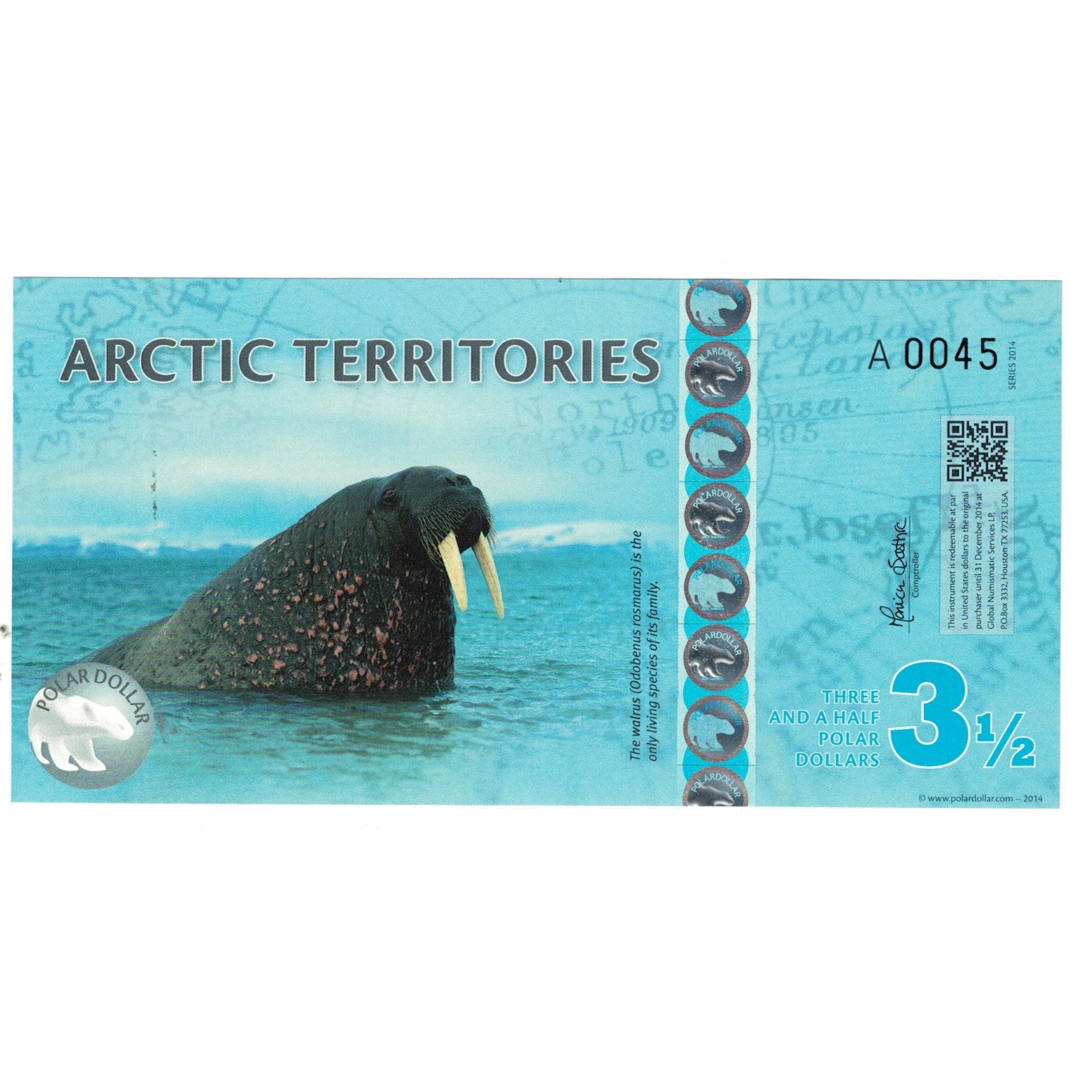 Billet États-Unis Dollar 2014 35 DOLLAR ARTIC TERRITORIES NEUF ...