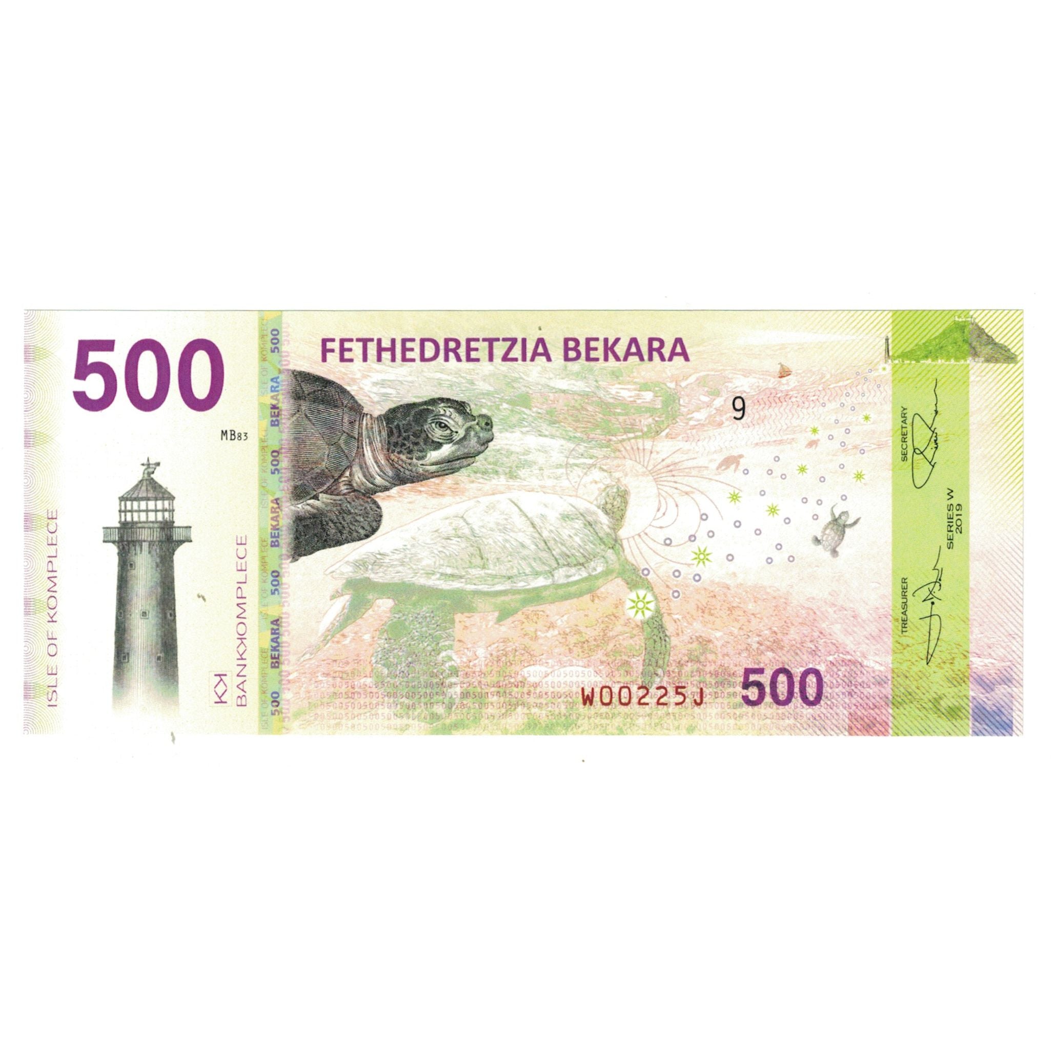 Banknote United States Tourist Banknote 2019 ISLE OF KOMPLECE 500 ...