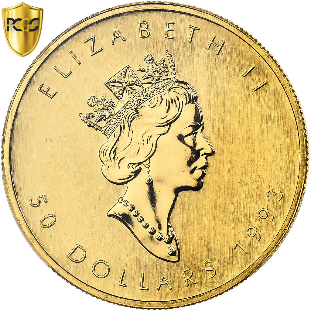 Canada Elizabeth II 50 Dollars 1 Oz 1993 Ottawa Proof Gold PCGS MS66 ...