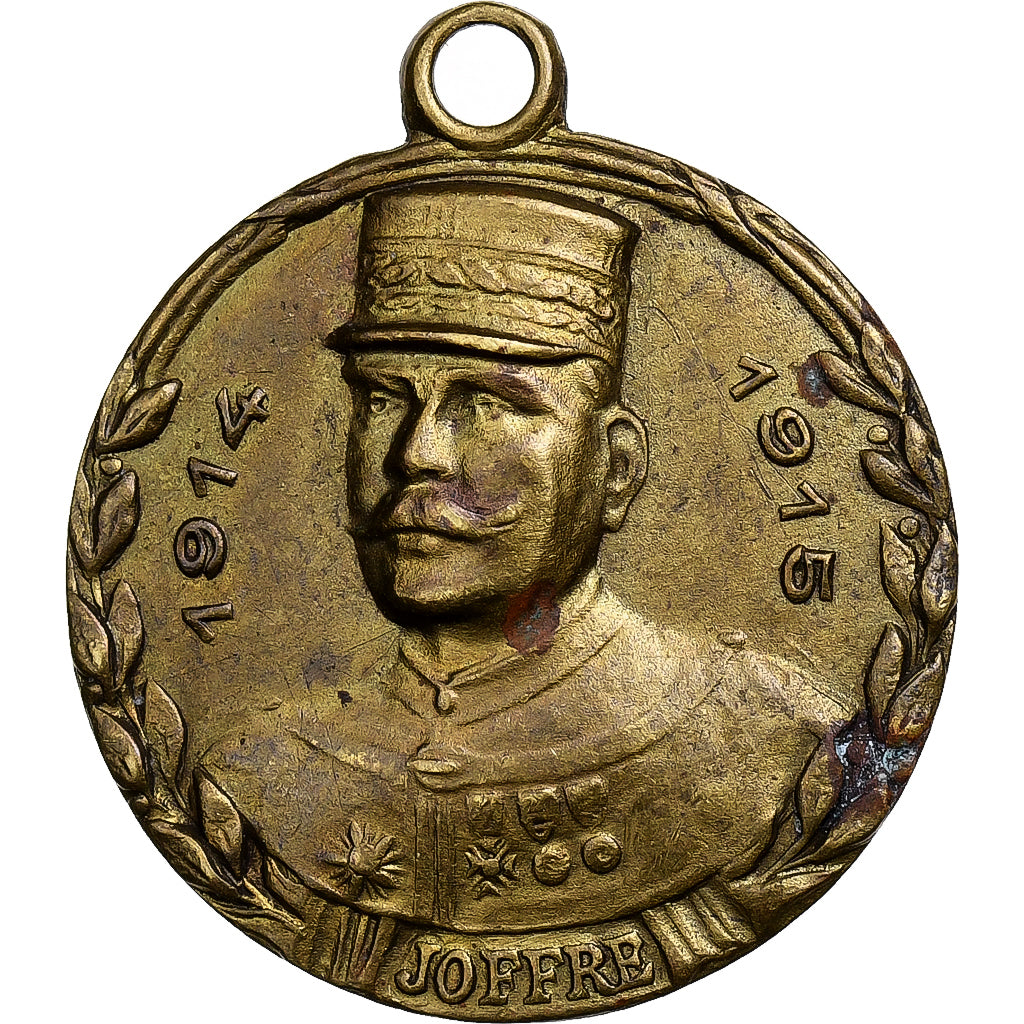 France Medal Joffre Maréchal de France 1914-1915 Brass Cliché Uniface ...