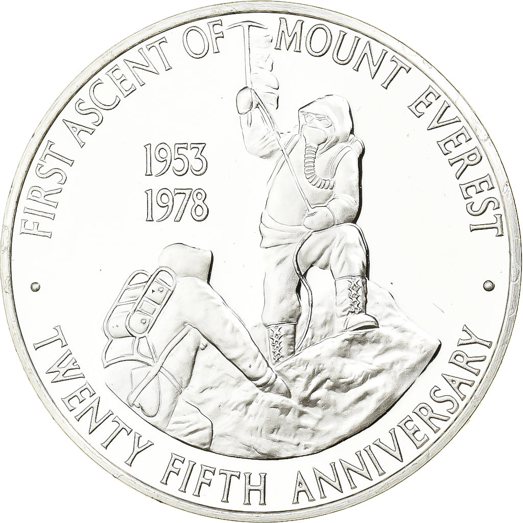 Reino Unido medalla First Ascent of Mount Everest 25 Years 1978 Plata ...