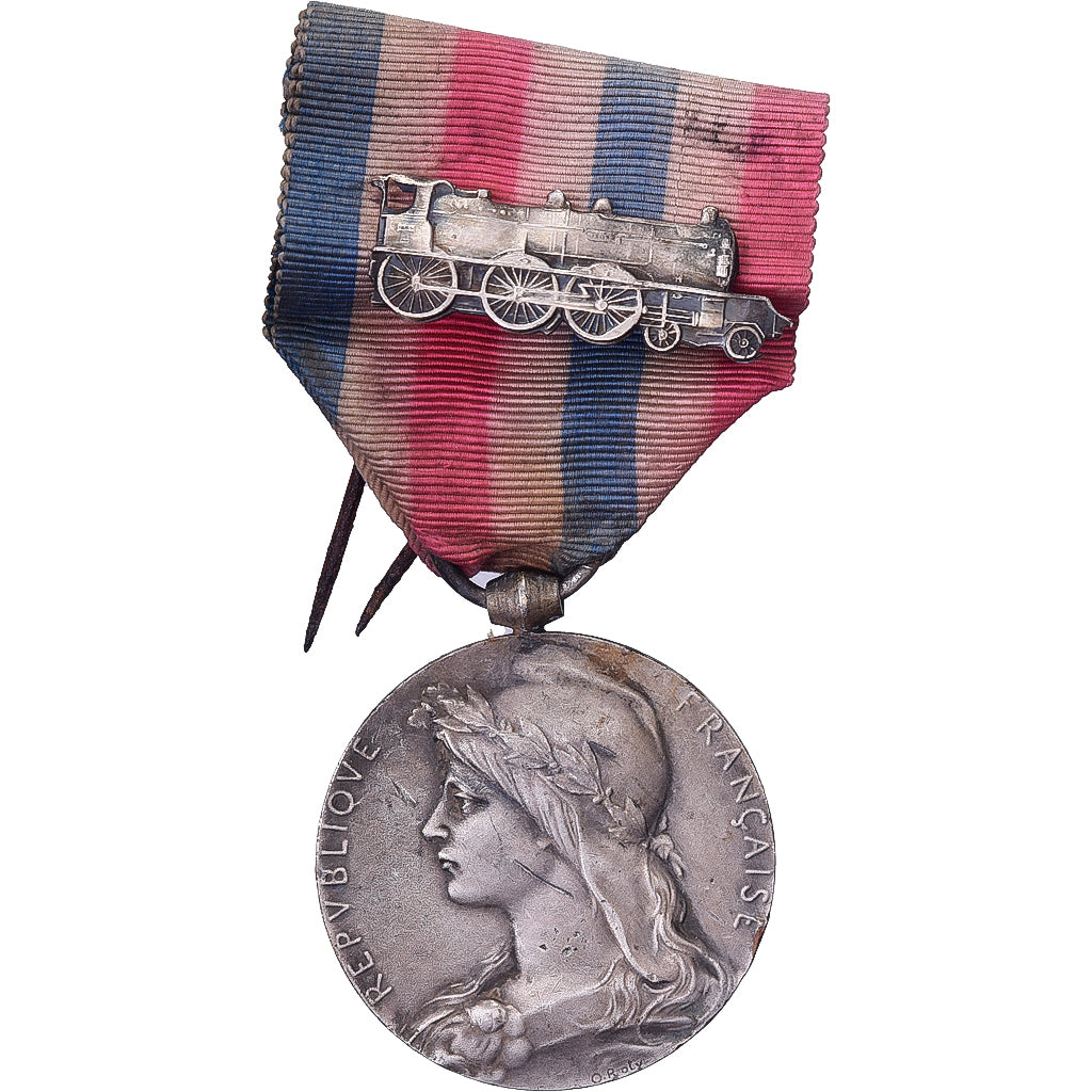 Francia Honneur des Chemins de Fer medalla 1938 Muy buen estado O.Roty ...