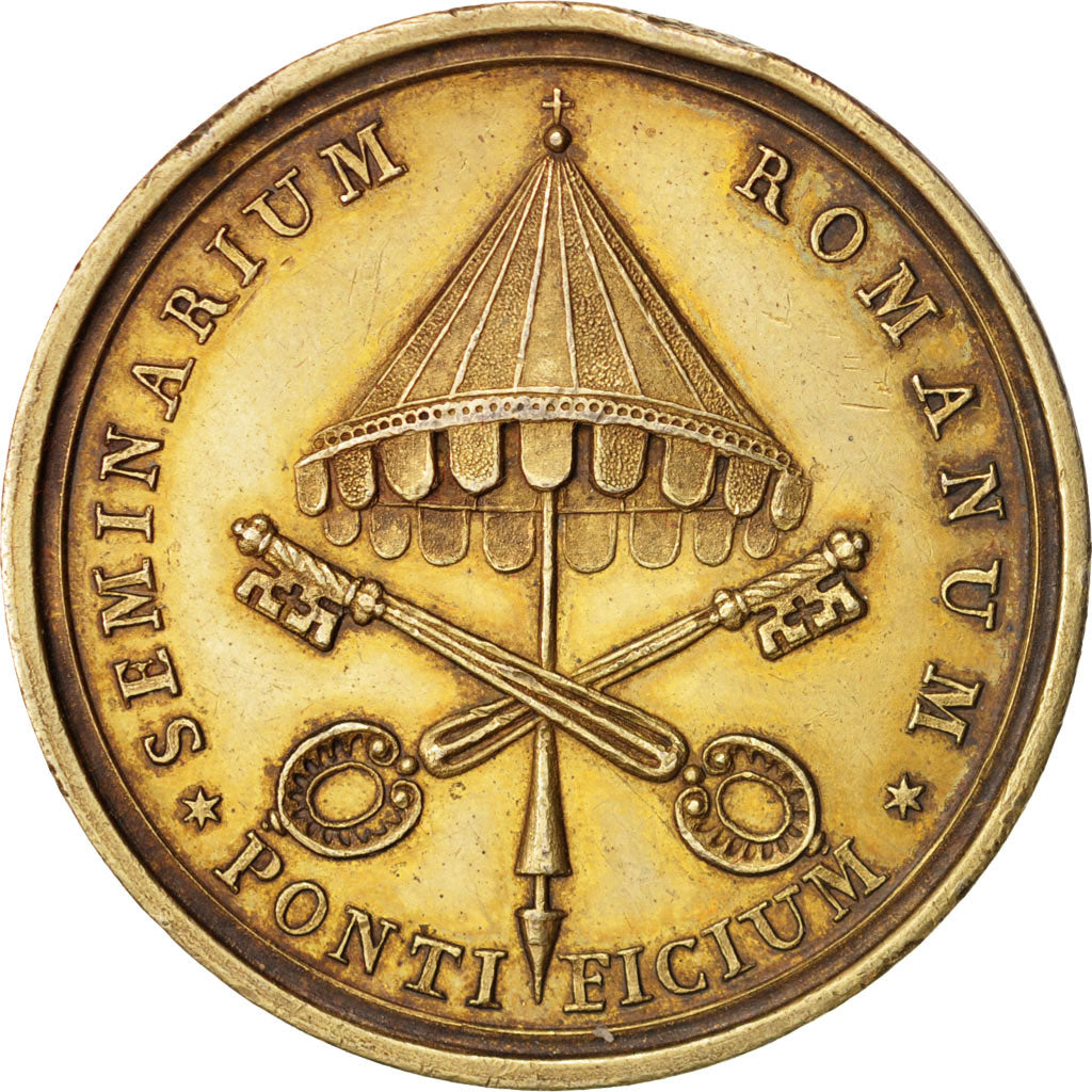 Vatican Medal Pius VII Pontifical Roman Seminary 1805 Silvered Metal ...